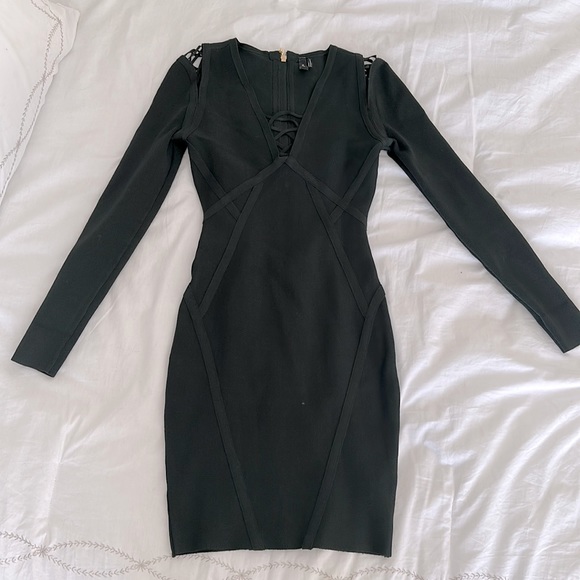 Marciano | Dresses | Dark Green Marciano Bandage Dress | Poshmark